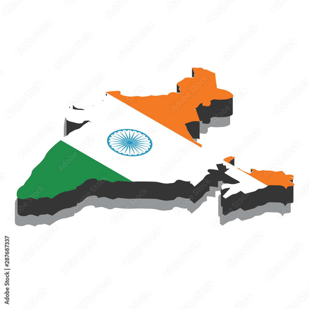 Map India isometric concept. 3d flat illustration of Map India. map of ...