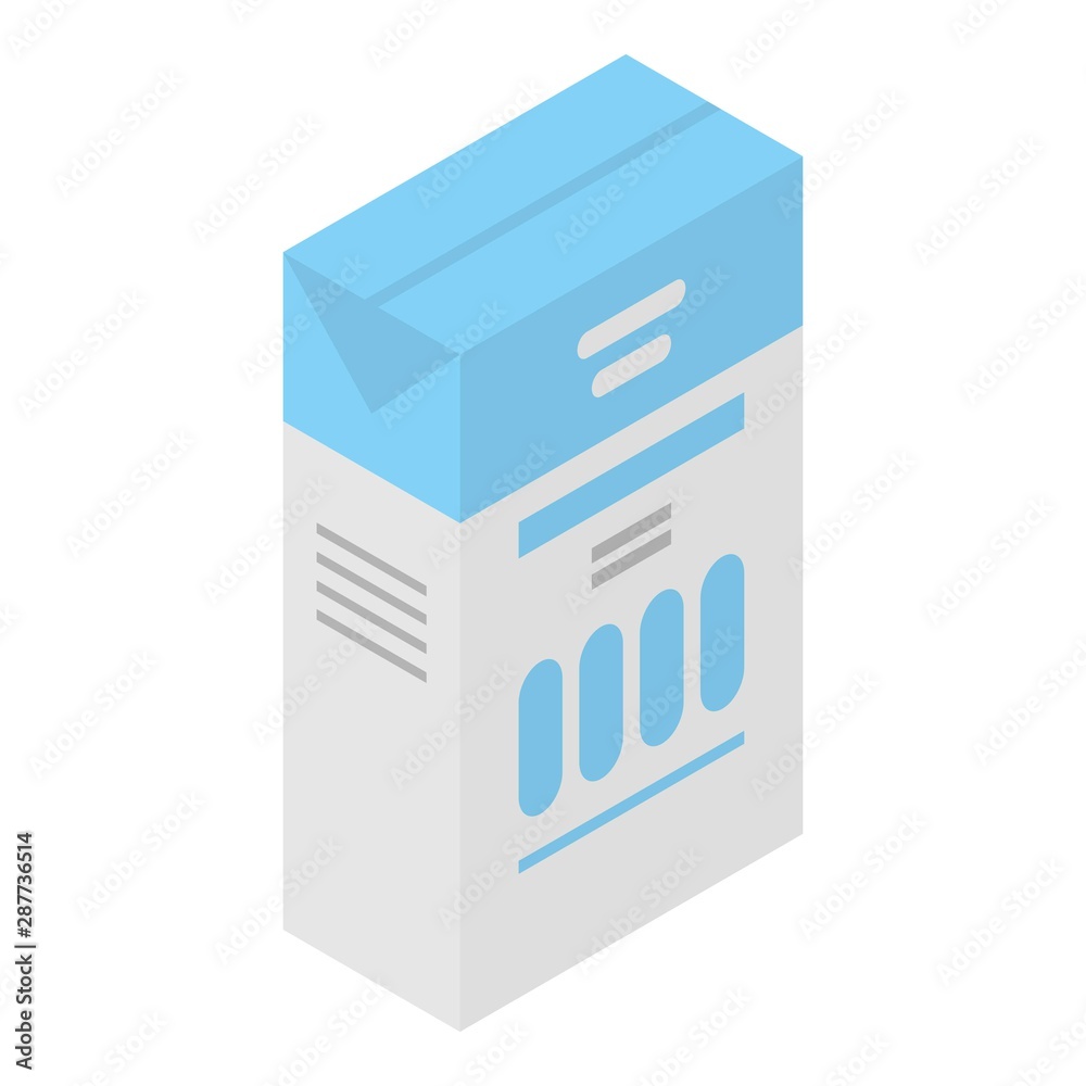 packaging milk icon. Isometric of packaging milk vector icon for web ...