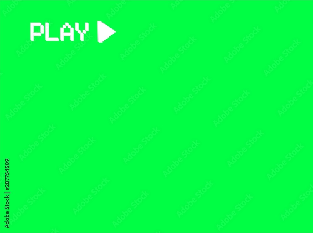 VHS play screen of a videotape player retro 80s Stock Vector | Adobe Stock