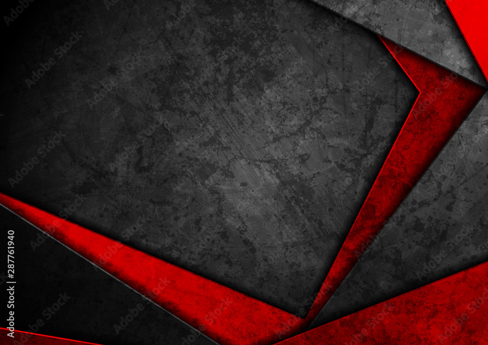 Dark Grey And Red Background