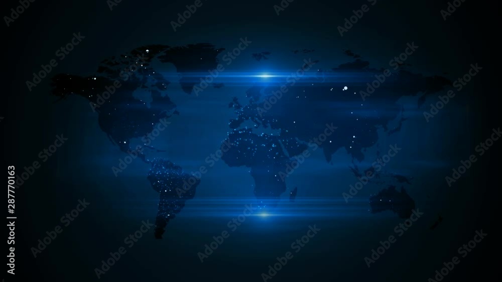 Blue global world map of blue background Stock-Video | Adobe Stock