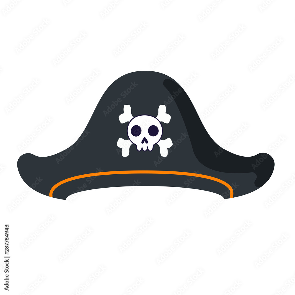 pirate hat illustration, vector illustration Stock Vector | Adobe Stock
