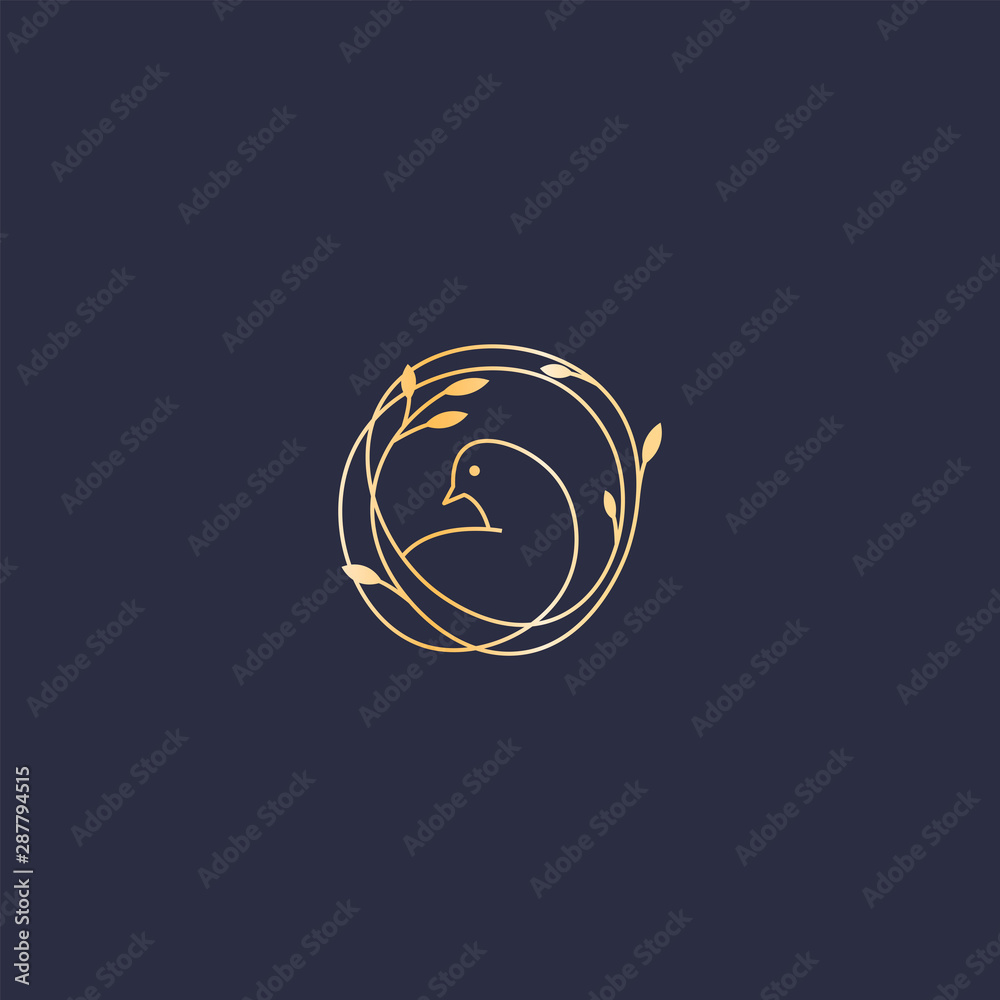 Nest logo design Stock Vector | Adobe Stock