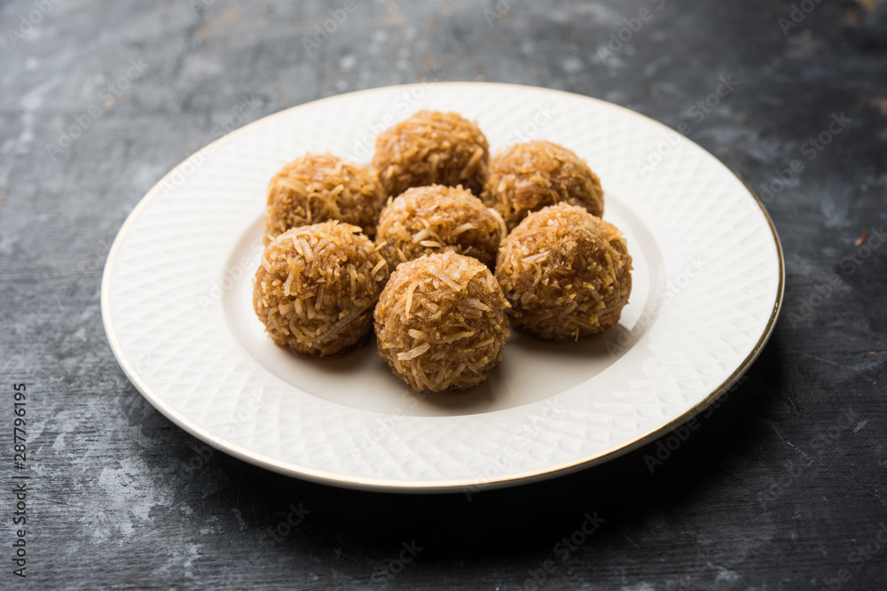 Jaggery Coconut Laddoo Nariyal Gur Ke Laddu Indian Sweet Food For Festivals Like