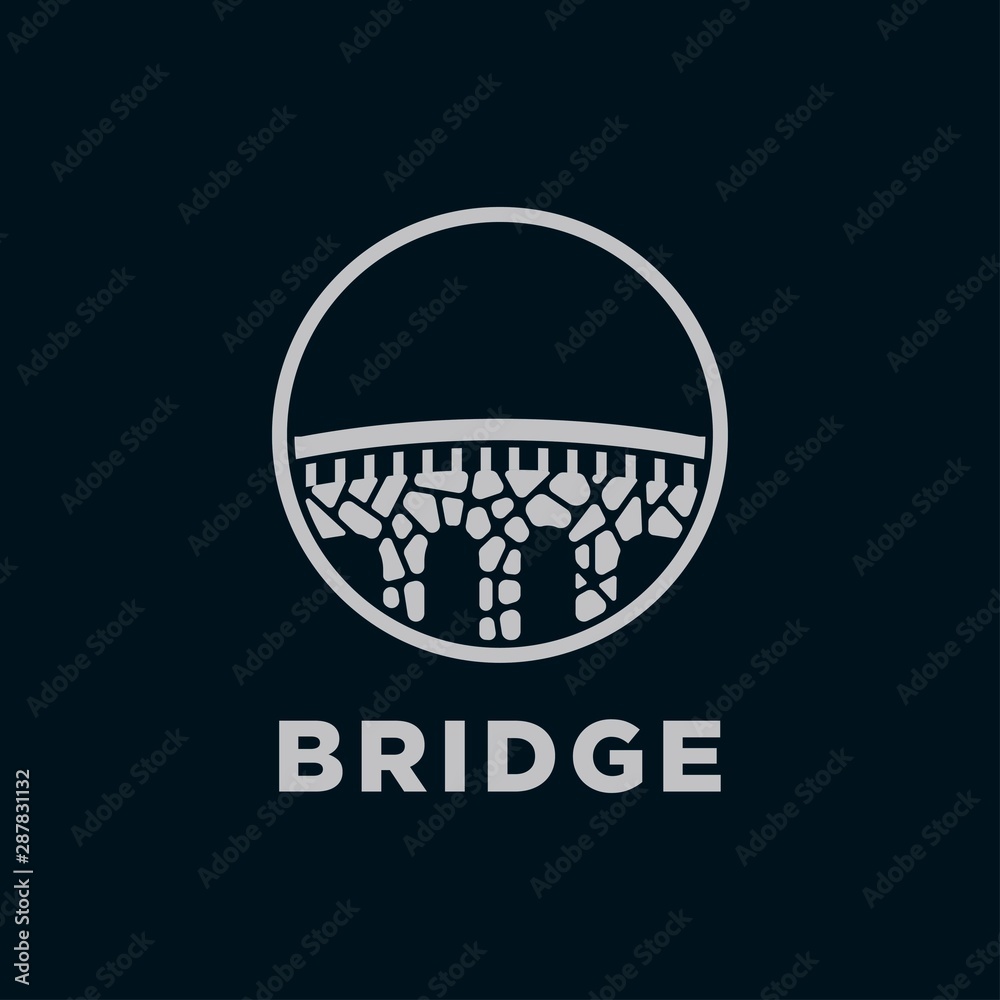 bridge stone logo design vector template.Creative bridge logo ...