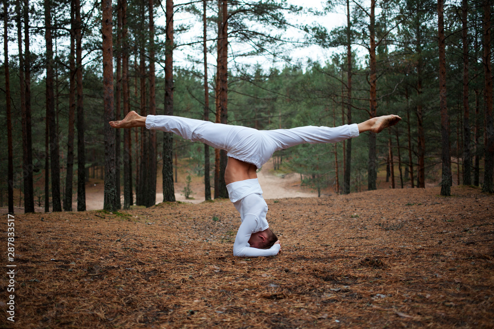 Yoga Headstand Male