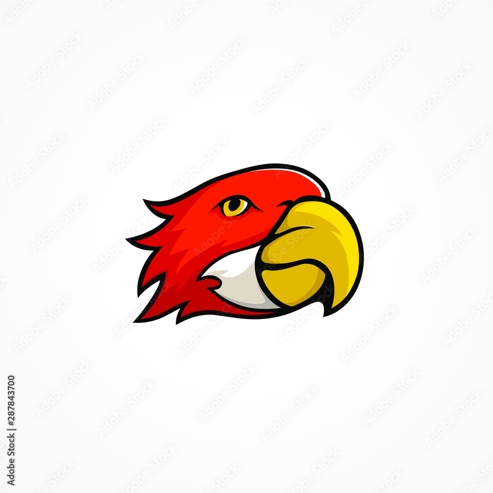 Parrot sport team mascot logo design bird Stock Vector | Adobe Stock