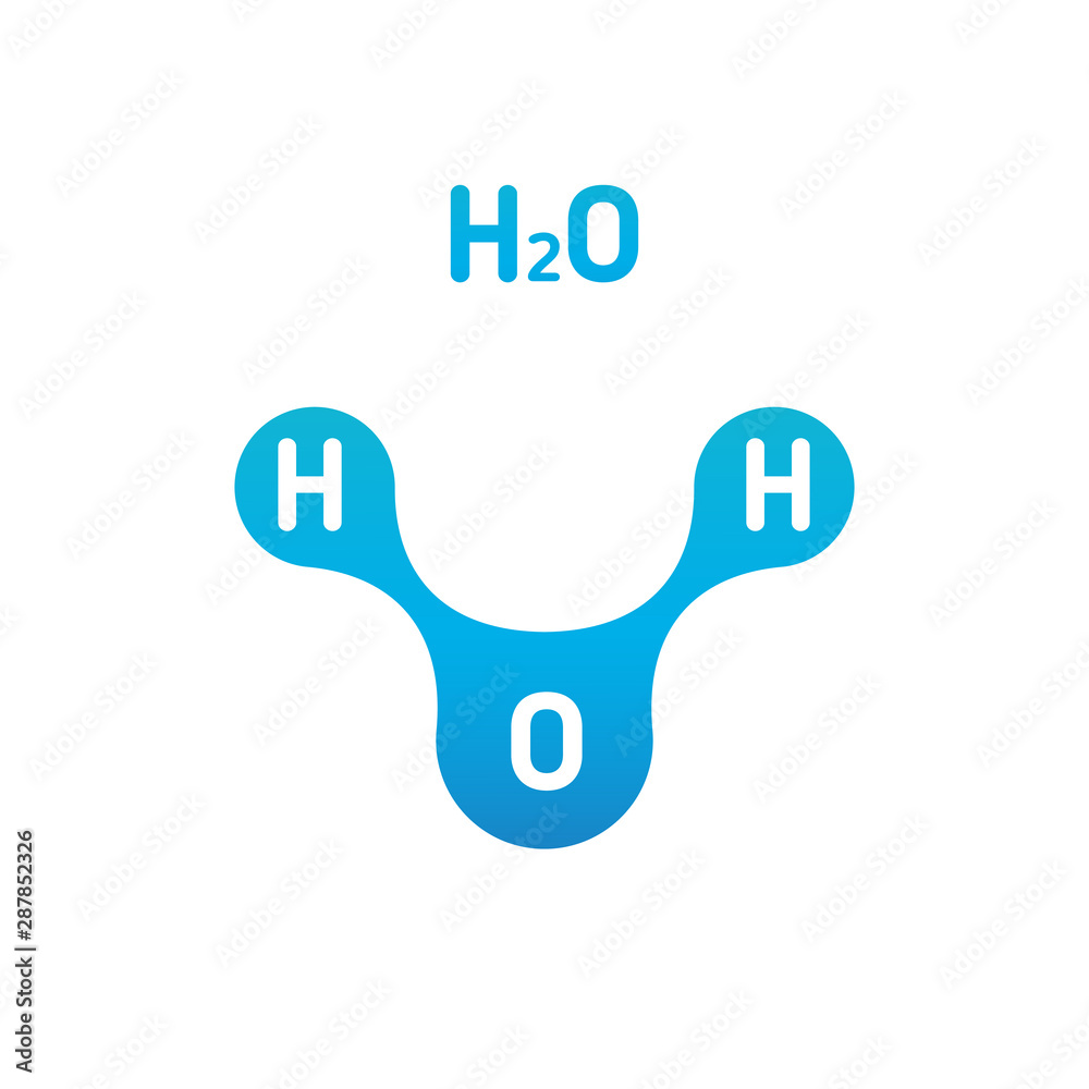 Grafika wektorowa Stock: Chemistry model of water molecule H2O ...