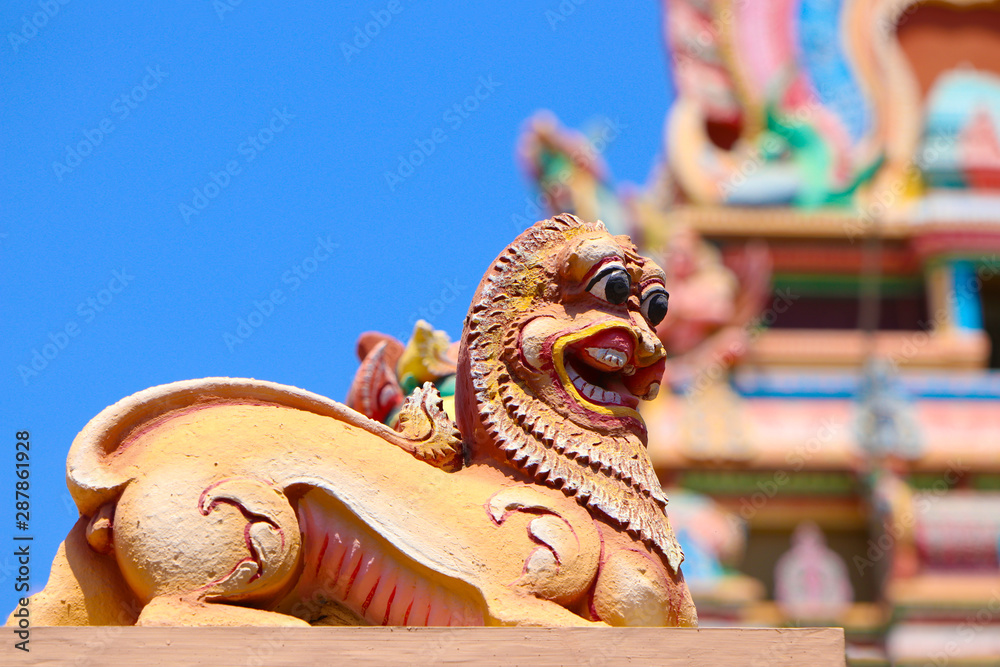 Yazhi Statue in Srirangam Temple Tower Stock Photo | Adobe Stock