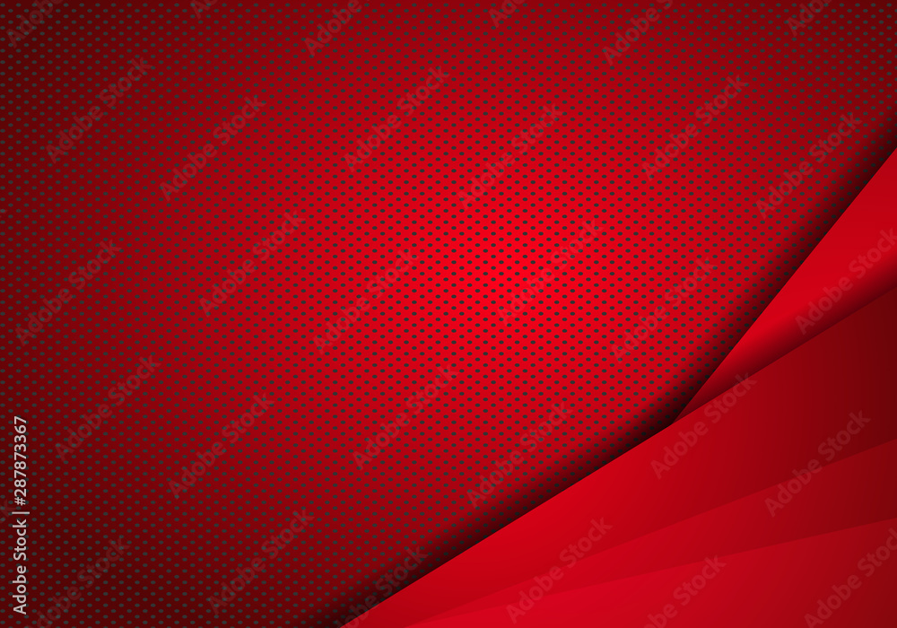 Red Modern Technology Design Background with dots Texture. abstract ...