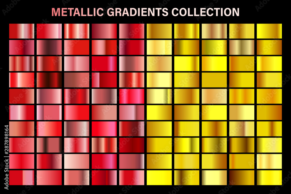 Ruby red and golden, yellow glossy gradient, gold metal foil texture ...