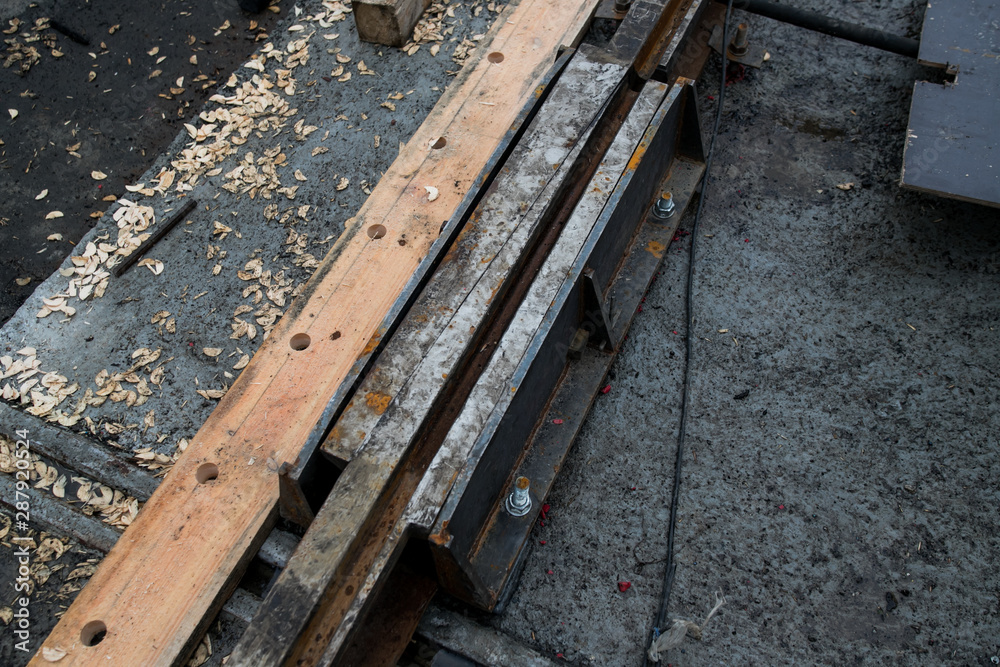 Repair of the railway tram line. Installation of new modern silent ...