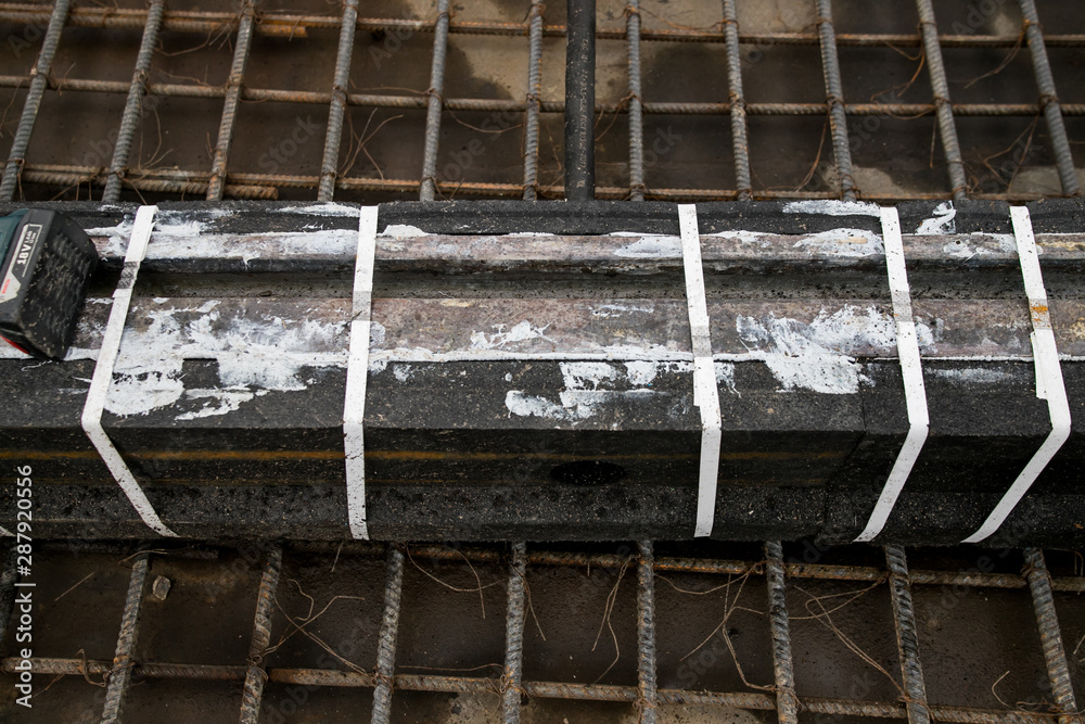 Repair of the railway tram line. Installation of new modern silent ...