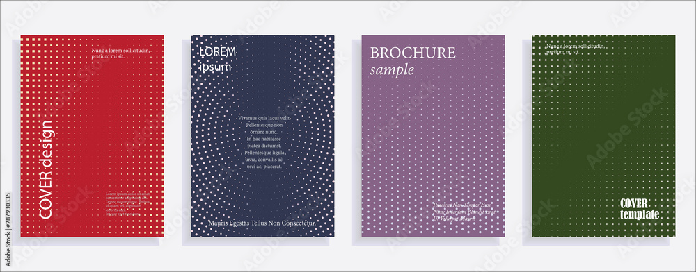 Minimalistic cover design templates. Layout set for covers of books ...