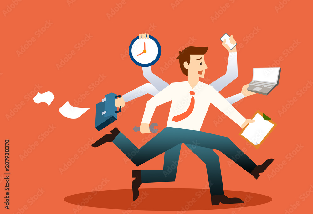 Busy, working people, work, performance, assessment, work, late ...