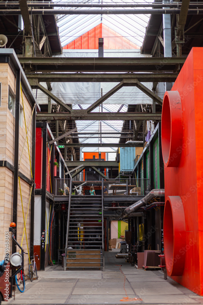 Amsterdam, Netherlands - July 30, 2014: Images of workshops and ...