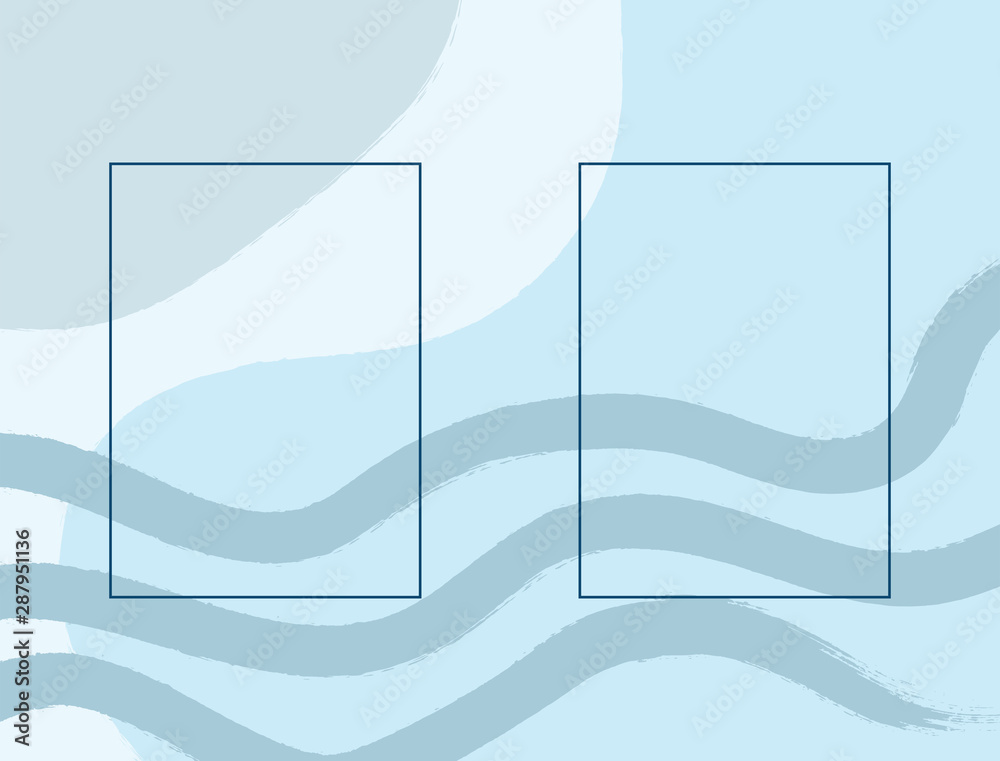 Abstract watercolour rectangular template for design. Sketch, paint ...