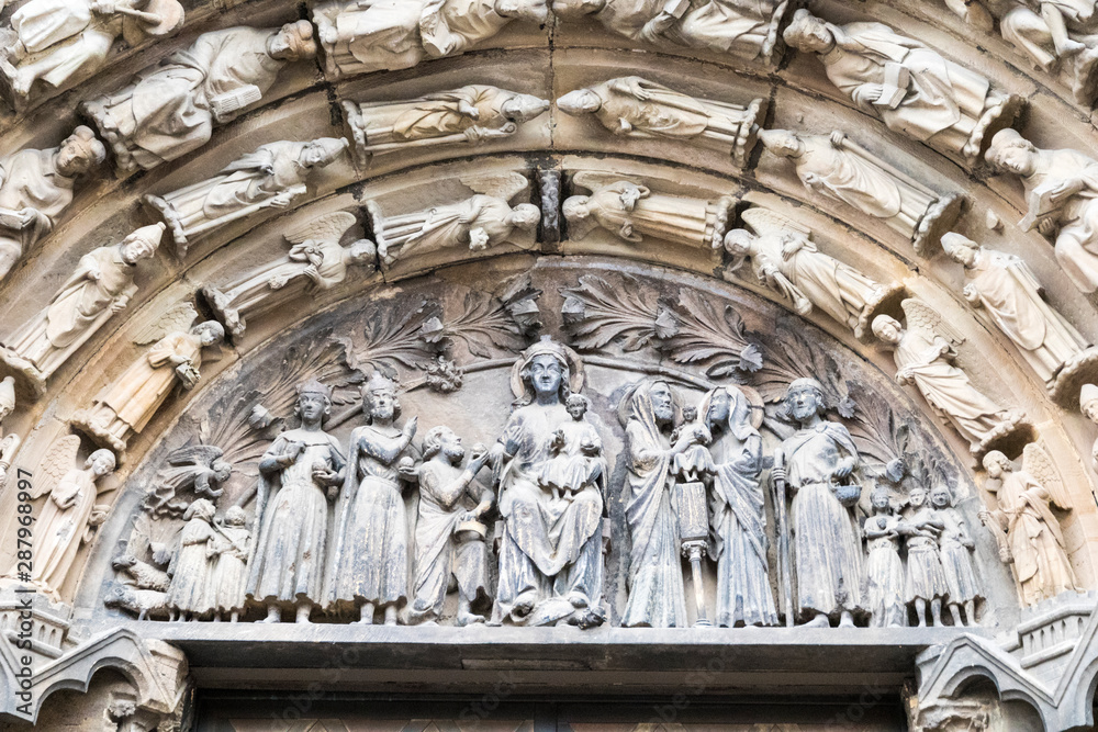 Trier, Germany. Sculpture representation of the Virgin Mary Mother of ...