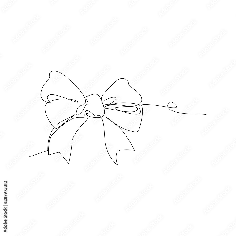 Drawing Of Ribbon Bow at Laurie Hamlett blog