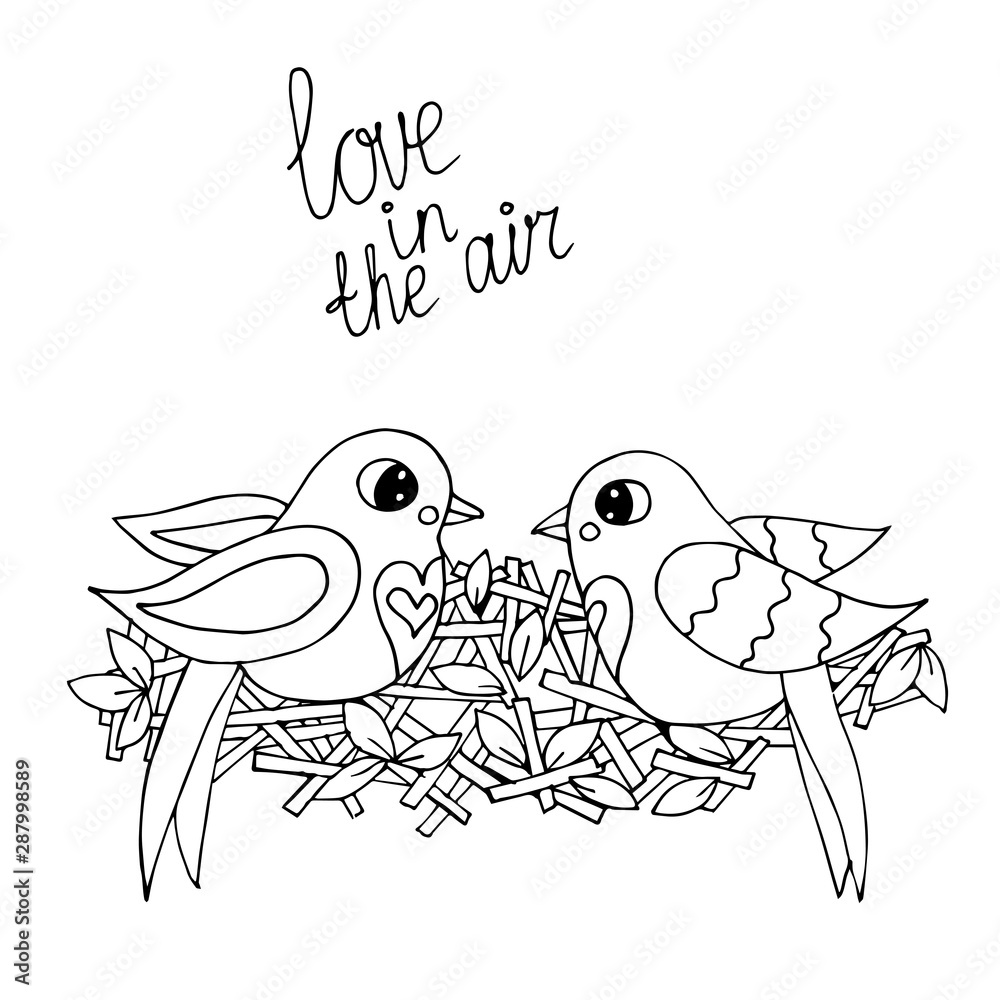 Cartoon bird for coloring book or pages Stock Vector | Adobe Stock