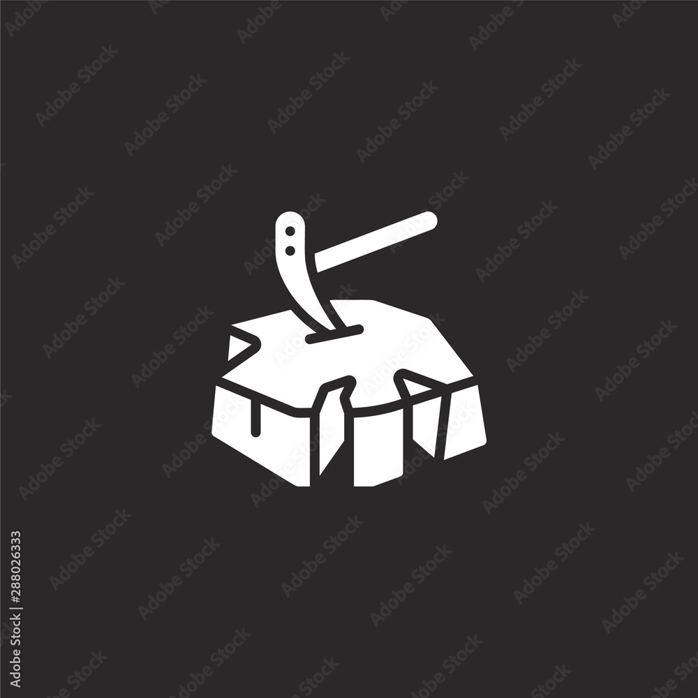 Vecteur Stock ice rescue icon. Filled ice rescue icon for website ...