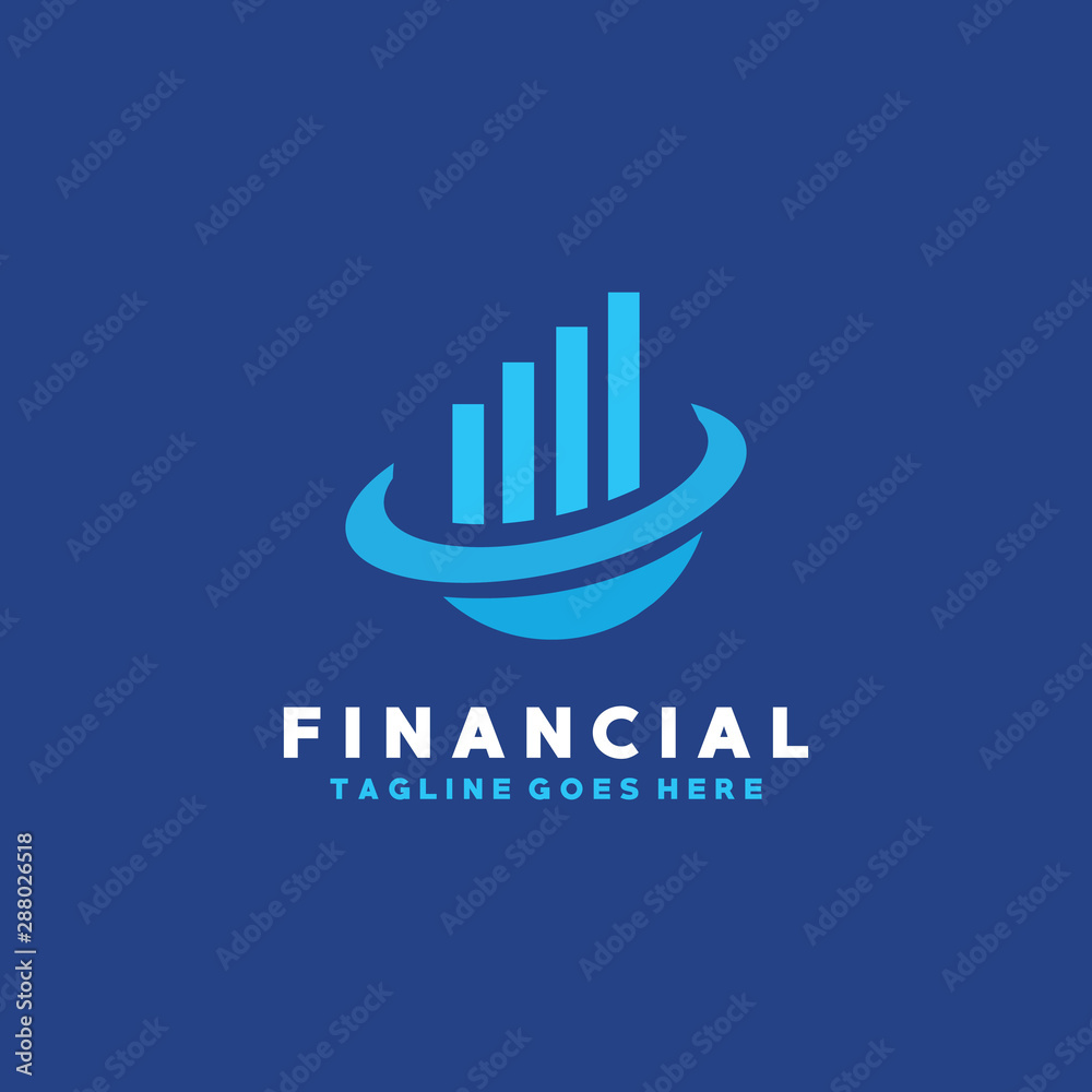 Accounting And Financial Logo Vector Design Template. Modern and Chart ...