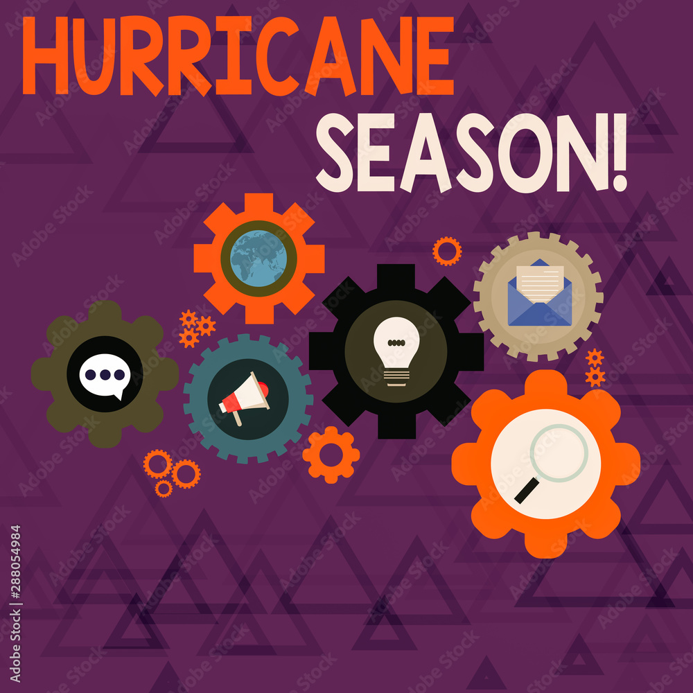 Conceptual hand writing showing Hurricane Season. Concept meaning time ...