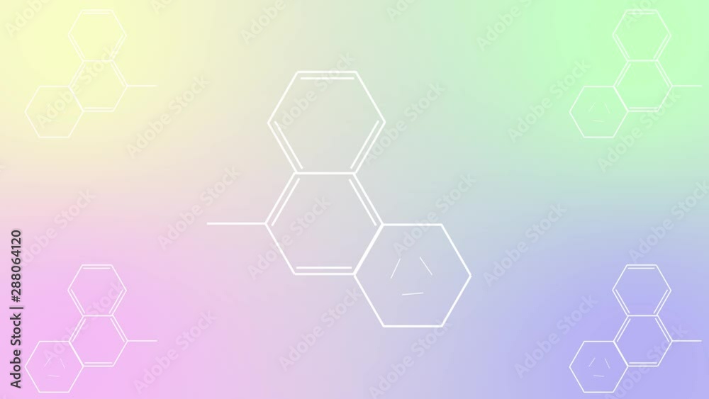 Interactive animated molecule chemical formula bonding formation. 4k ...