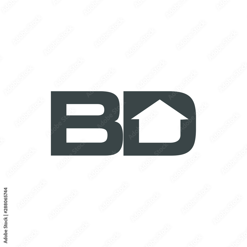 Letter B and D Logo. Home Symbol. Icon Vector Eps 10. Stock Vector ...