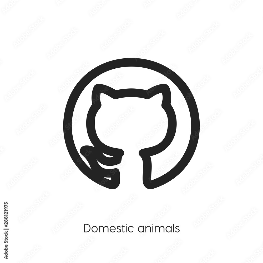 Github logo vector. Github icon symbol. Stock Vector | Adobe Stock