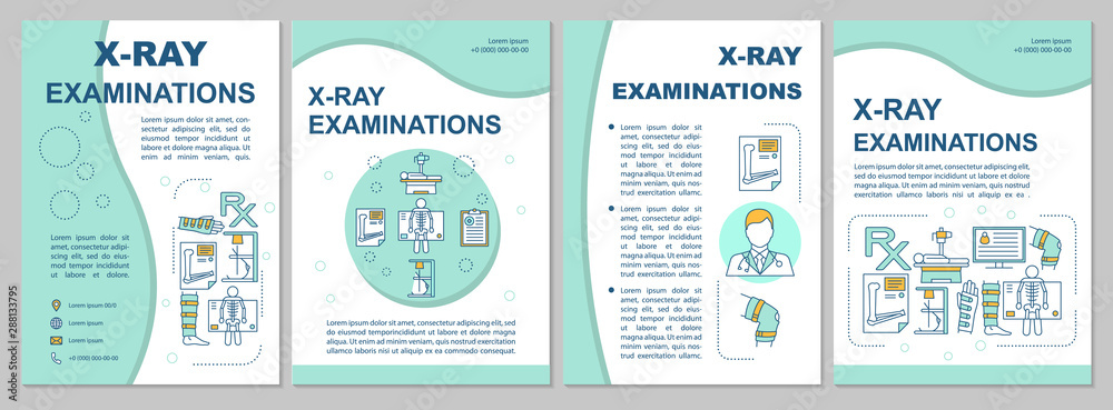X-ray examination brochure template layout. Roentgen. Flyer, booklet ...