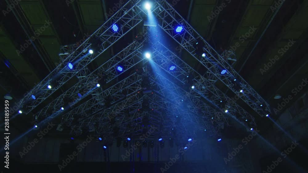 Vidéo Stock Looped Stage Disco Concert Blinking flashing Lights on ...