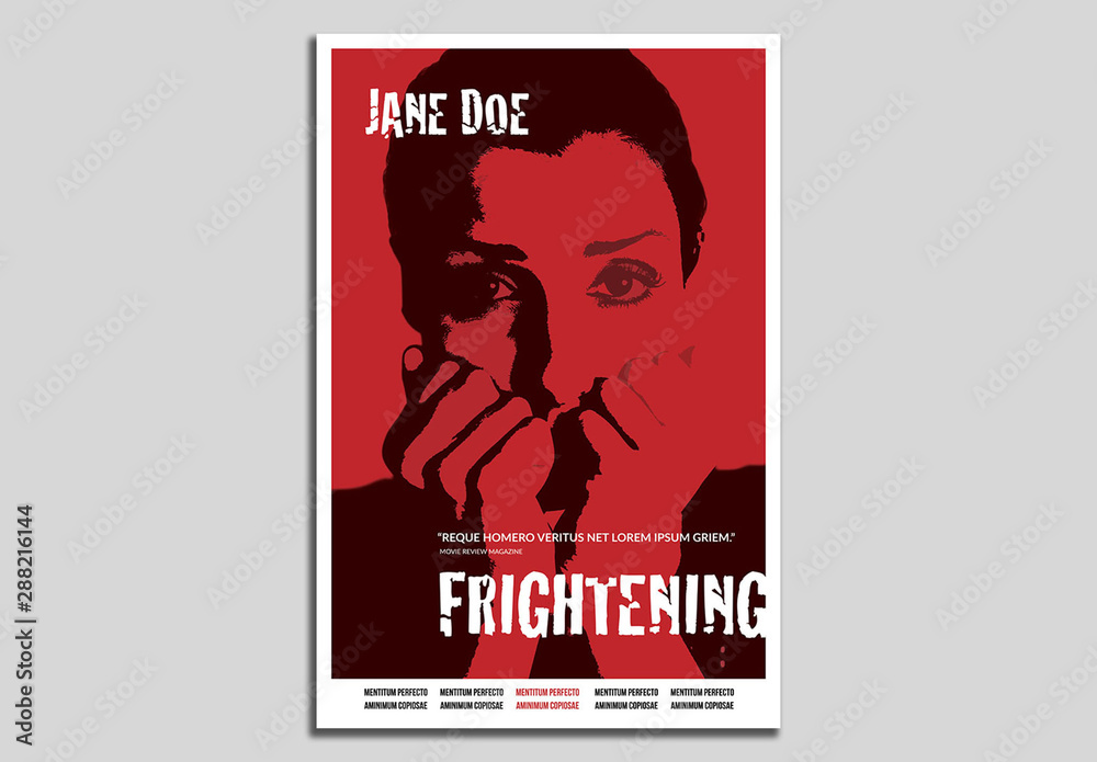 Horror Movie Poster Layout Stock Template | Adobe Stock