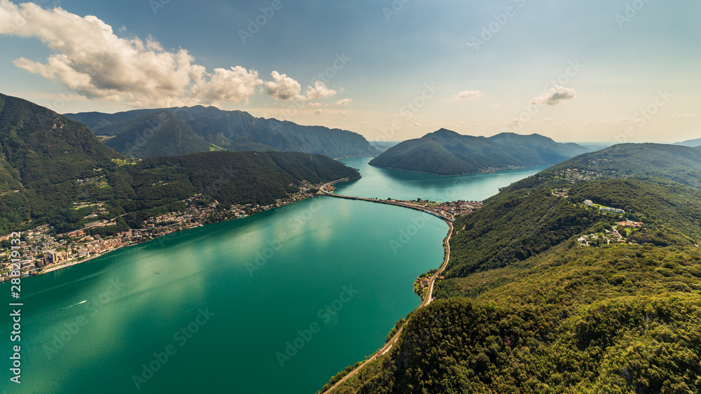 Vista sul lago di Lugano Stock Photo | Adobe Stock