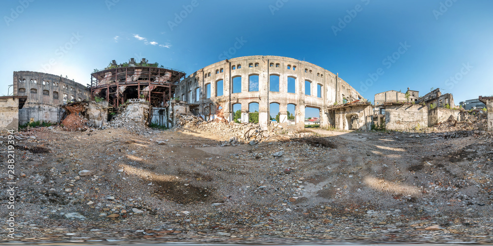 Full spherical seamless hdri panorama 360 degrees angle view concrete ...
