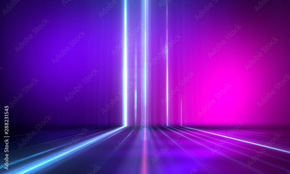Ultraviolet abstract light. Diode tape, light line. Violet and pink ...
