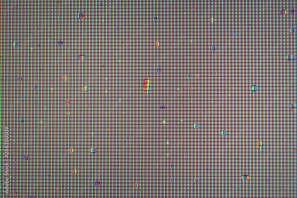 Water drops on pixilated surface. Display pixels grid texture. Monitor ...