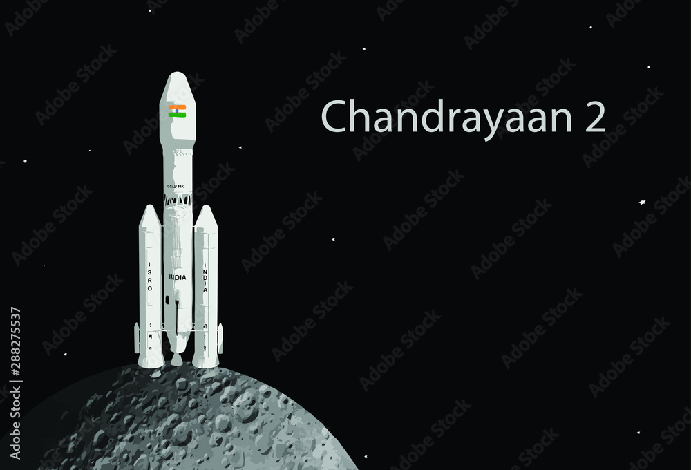 chandrayaan 2 background Stock Vector | Adobe Stock