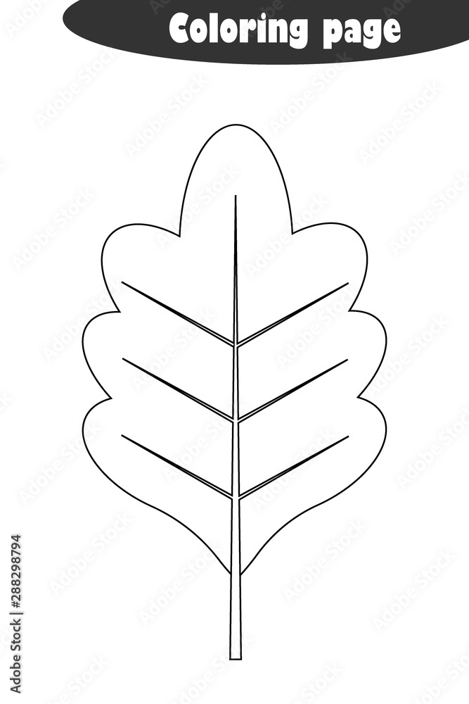 Oak Leaf Coloring Page