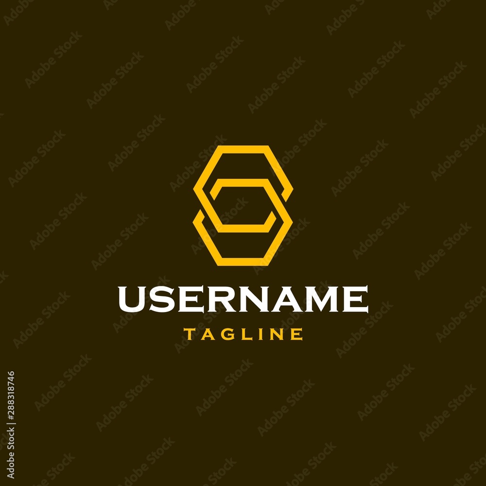 hexagon chain logo design inspiration . hexagon chain logo template ...
