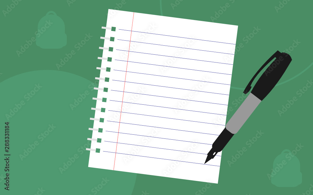 Spiral Notebook Page Clip Art