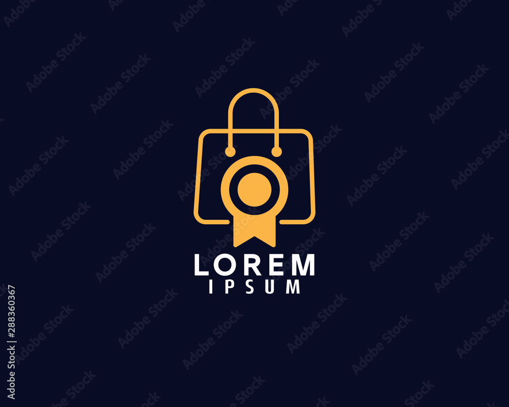 Award Shopping Store Logo Design Stock Vector | Adobe Stock