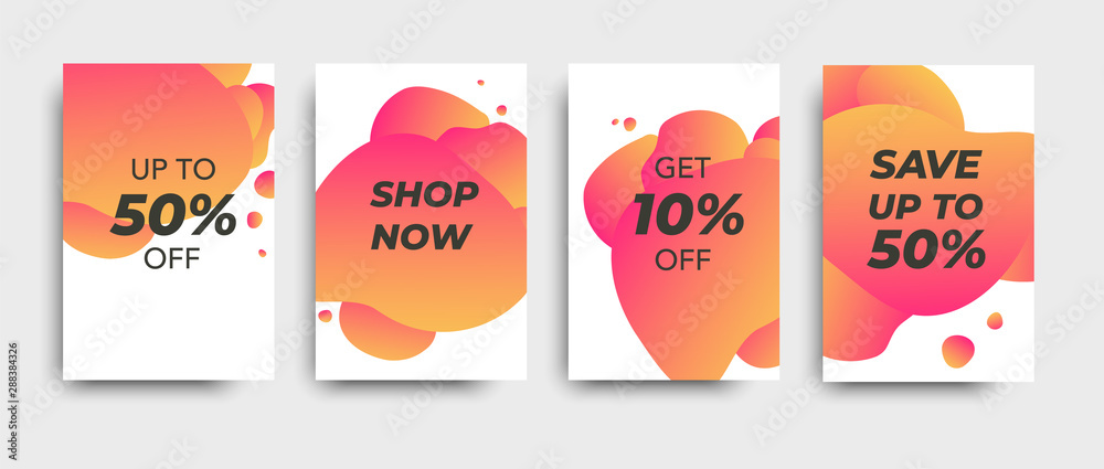 Vector sale colored brochures. Price tag. Design for online shopping ...