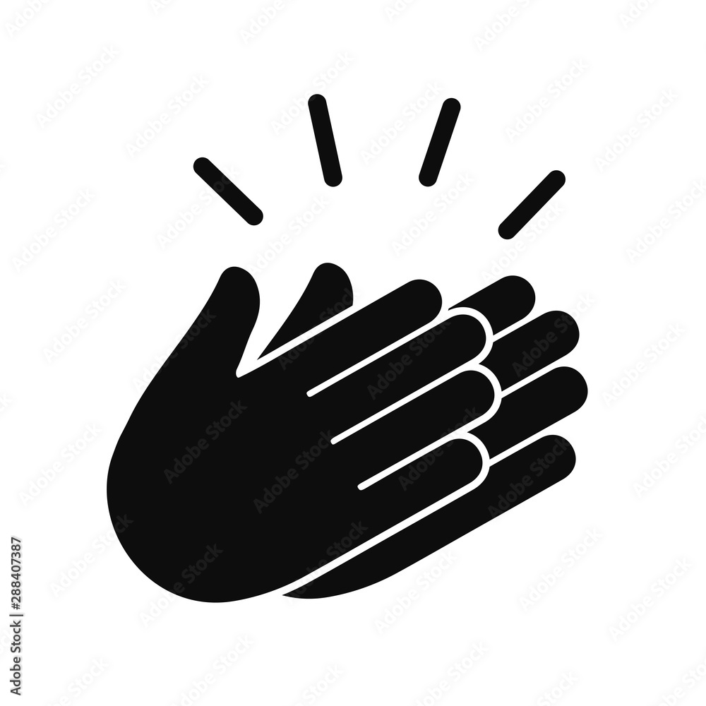 Applause icon, clapping hands, show concept – vector for stock Stock ...