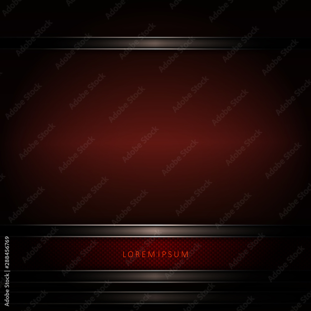 Abstract dark red design with a rectangular frame with a fringing Stock ...