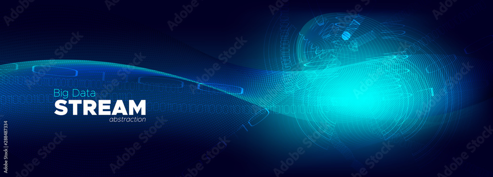 Digital Particles. Glow Streaming Backgrounds. Stock Vector | Adobe Stock