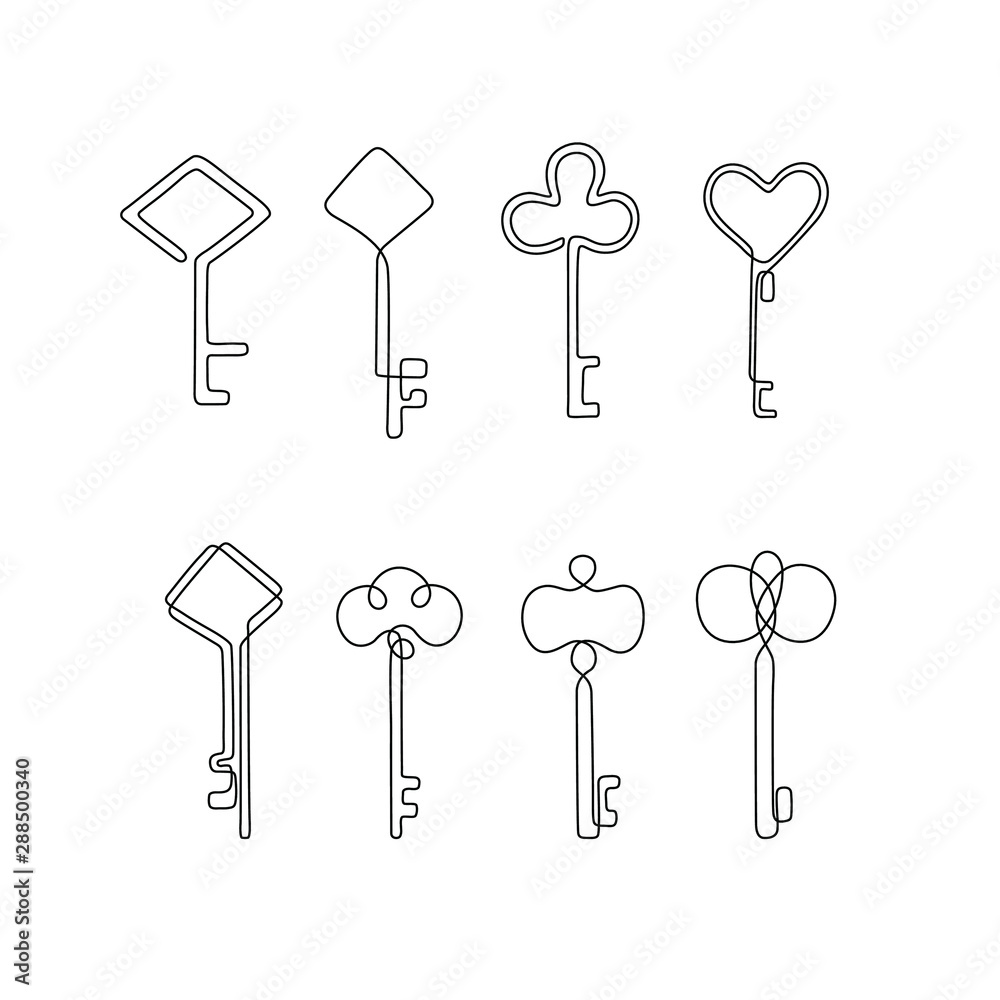 Geometric Key Tattoos