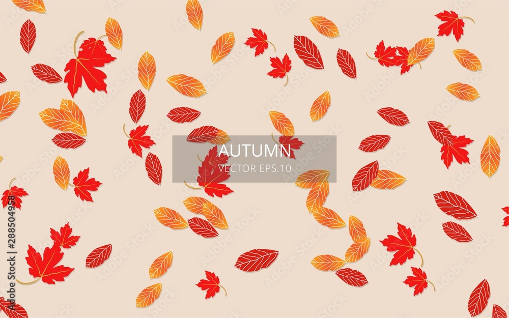Autumn Vector Background, Realistic Autumn vector background Stock ...