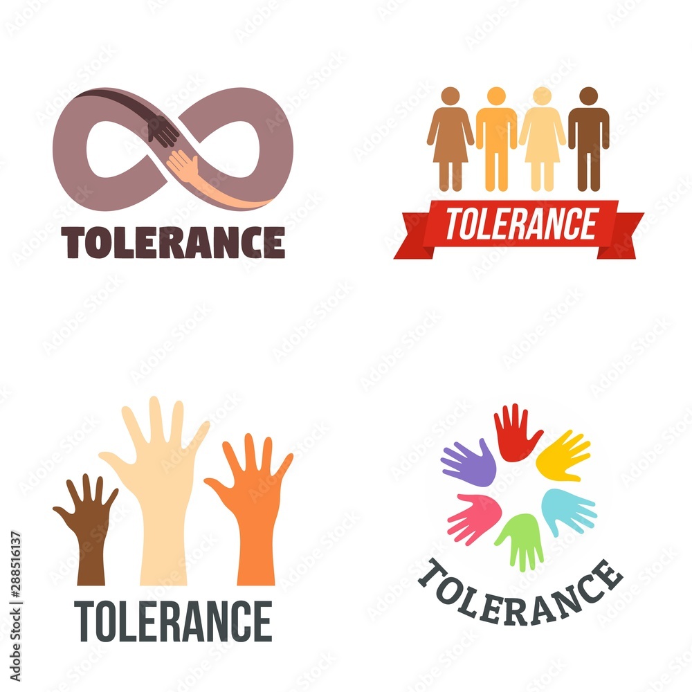Tolerance logo set. Flat set of tolerance vector logo for web design ...