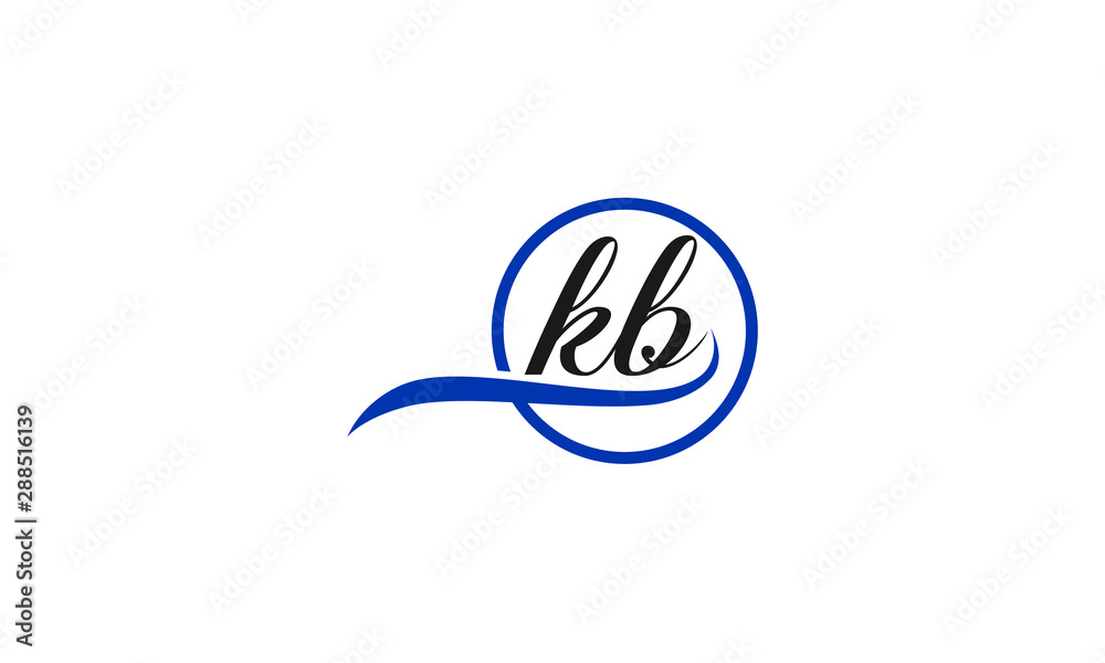 initial lowercase letter KB rounded logo on multiple backgrounds, KB ...